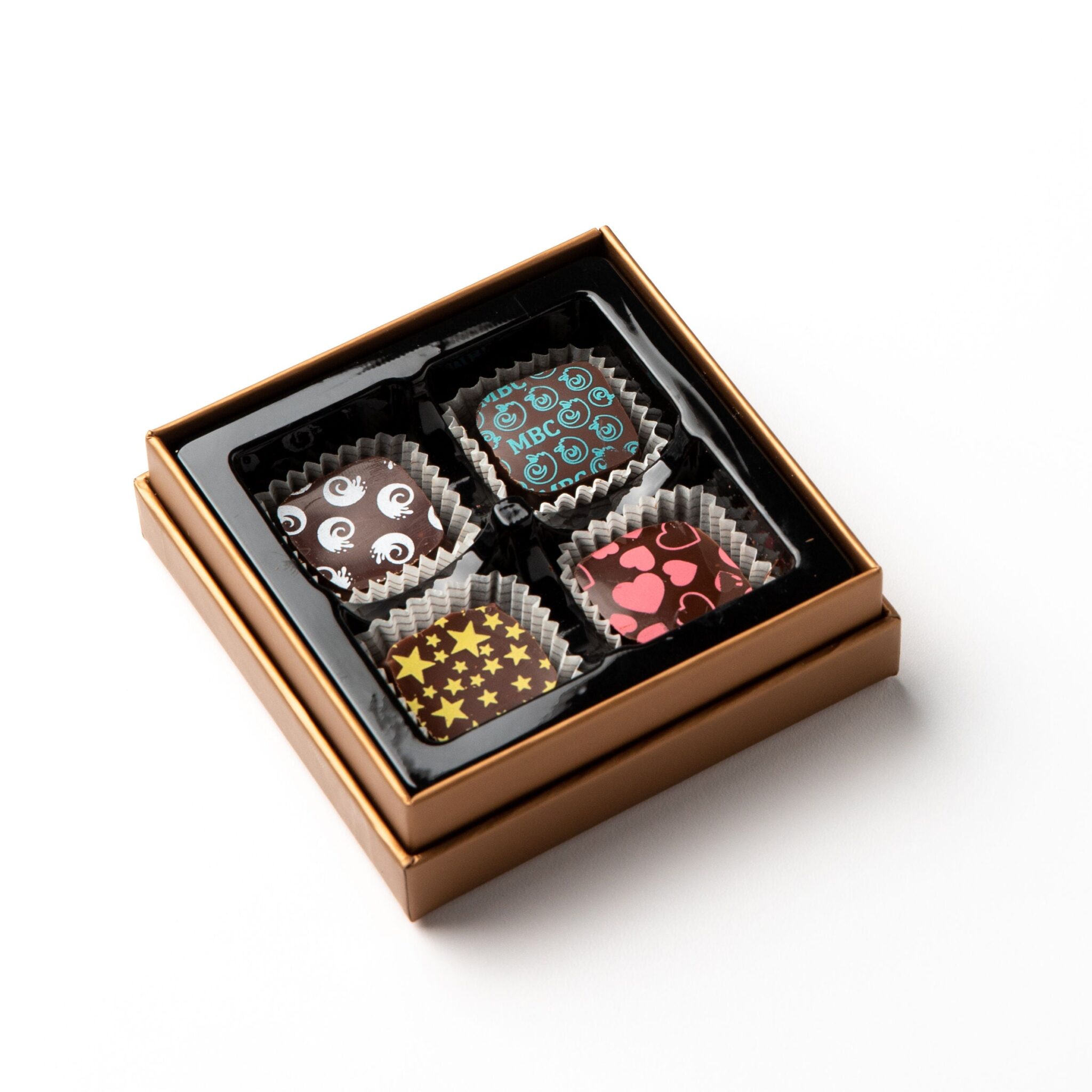 Contempo Truffle & Cluster Box 4pc - Miami Beach Chocolate