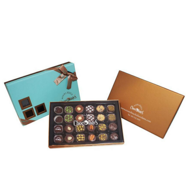 Contempo Truffle & Cluster Box 24pc - Miami Beach Chocolate