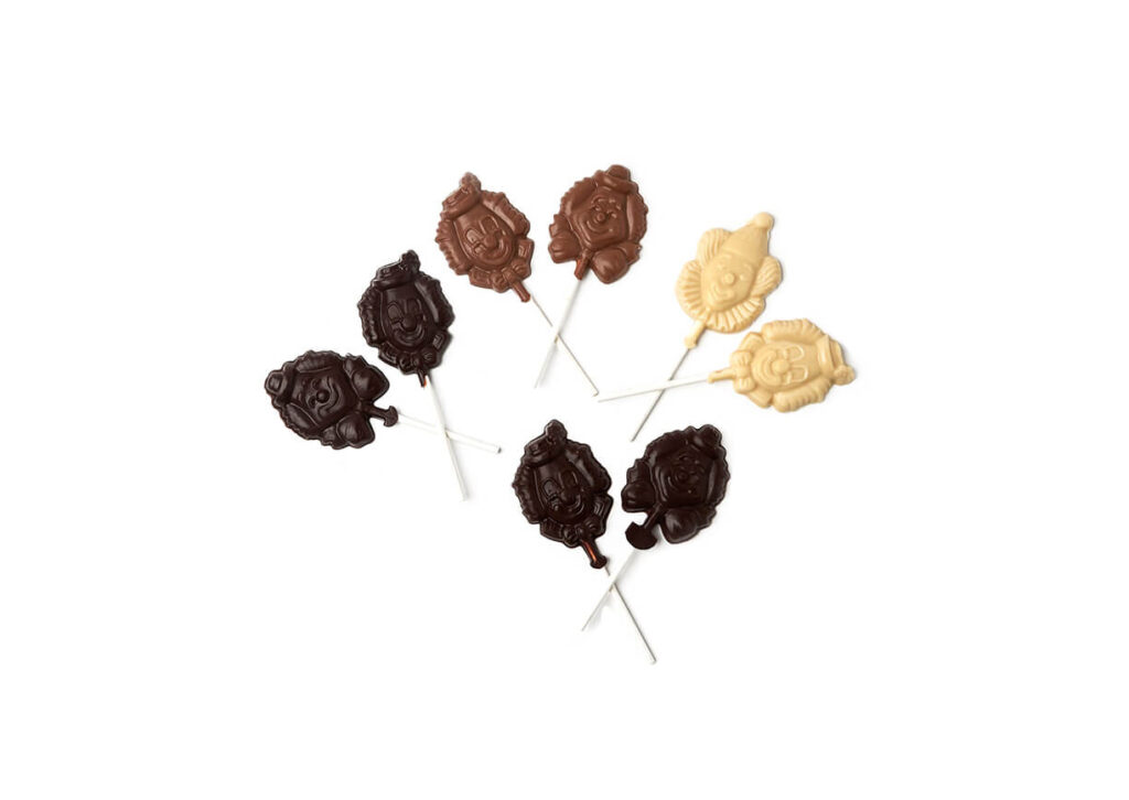Clown Face Lollipop Small (8 Pack) - Miami Beach Chocolate