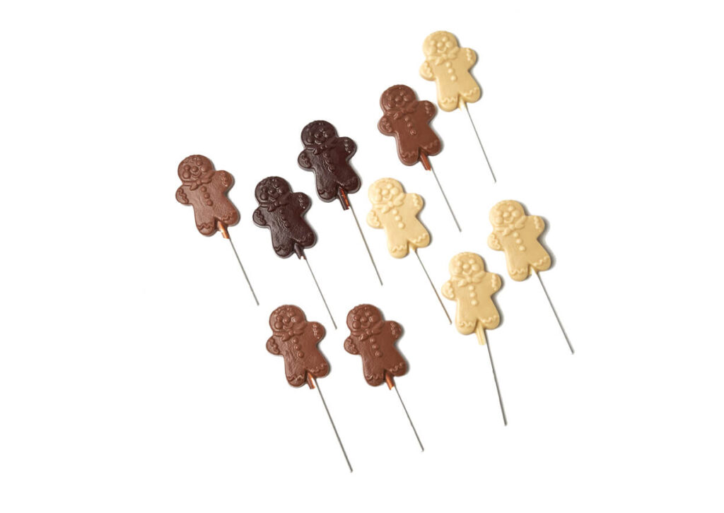 Gingerbread Man Lollipop (10 Pack) - Miami Beach Chocolate